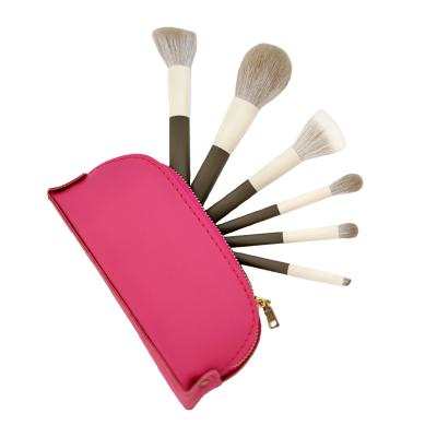 China 6-Piece Ultra-Portable Professional-Grade Mini Makeup Brush Set with Travel Pouch for sale