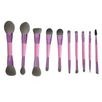 China 10-Piece Dual-Ended Professional Makeup Brush Set with 20 Functions and Premium Nylon Bristles for sale