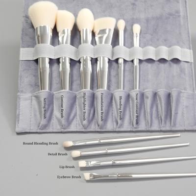 China 14Pcs Bright Silver Professional Makeup Brush Set for sale