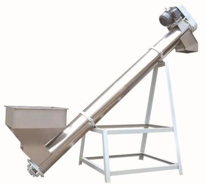 China Food Grade Flexible Screw Auger Hopper Conveyor 141mm Tube 1.5kW For Plastic Flour Powder Bulk Solids for sale