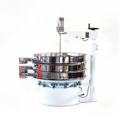 China SUS304 Fine Powder Brush Vibrating Screen Rotary Sieve 800mm 500kg per Hour for Sulfur Powder for sale