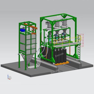 China High Efficiency Automatic Batch Weighing System With Bulk Bag Discharger For Chemical Food for sale