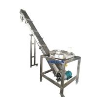 China Stainless Steel Mobile Screw Conveyor 133mm Diameter 200L Hopper for Rice Soybeans for sale