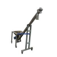 China Stainless Steel Inclined Trough Auger Screw Conveyor 76-140mm Feed Pipe for Animal Feed for sale