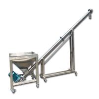 China Stainless Steel Spiral Screw Conveyor 133mm Diameter Automatic Powder Feeding Machine for sale