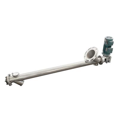 China Stainless Steel Screw Conveyor Feeding Machine 133mm Diameter 200L Hopper for Grain Plastic Granule Powder for sale