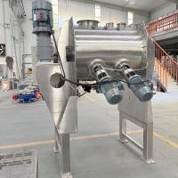 China Stainless Steel Plow Mixer 300L to 4000L with PLC Control High Speed Plough Knife Rotation for sale