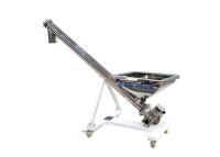 China EVERSUN Inclined Stainless Steel Food Auger Screw Conveyor 114mm Tube 1.5kW Motor 30-60 Degree Angle for sale