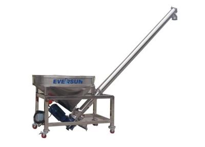 China Stainless Steel Powder Screw Auger Conveyor 114mm Tube 1.5kW Motor 230L Hopper for Industrial Material Handling for sale