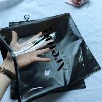 China Black Zipper Poly PVC Custom Packaging Bags for Hoodie Clothing - Custom Logo Printing Available for sale