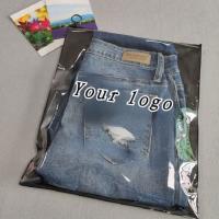 China Black Zipper Poly PVC Custom Packaging Bags for Hoodie Clothing - Custom Logo Printing Available for sale