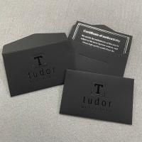 China Custom Black Logo Foil Print Greeting Cards with Envelopes - 250gsm Thickness, 500pcs MOQ for sale