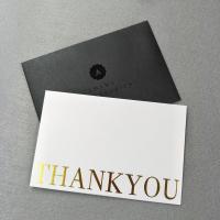 China Custom Black Logo Foil Print Greeting Cards with Envelopes - 250gsm Thickness, 500pcs MOQ for sale