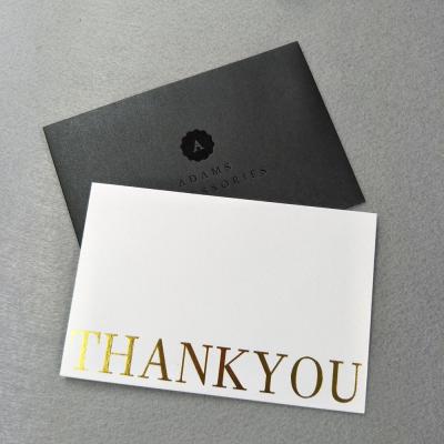 China Custom Black Logo Foil Print Greeting Cards with Envelopes - 250gsm Thickness, 500pcs MOQ for sale