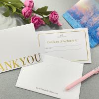 China Custom Black Logo Foil Print Greeting Cards with Envelopes - 250gsm Thickness, 500pcs MOQ for sale