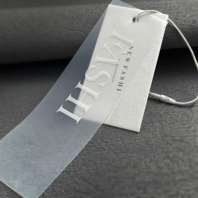 China Custom Logo Cotton Swing Tags - White Matte Clothing Hang Tags with Debossed/Embossed Options for Jeans Size Labels for sale