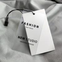 China Custom Logo Cotton Swing Tags - White Matte Clothing Hang Tags with Debossed/Embossed Options for Jeans Size Labels for sale