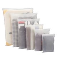 China Custom Biodegradable PE Frosted Zipper Bags for Clothing Packaging - Custom Thickness & Logo Printing for sale