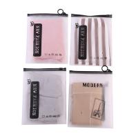 China Custom Matte Frosted PE Biodegradable Zipper Clothing Bags with Logo Printing for T-Shirts and Swimwear for sale