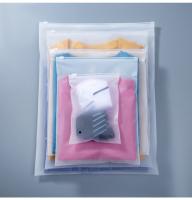 China Custom Matte Frosted PE Biodegradable Zipper Clothing Bags with Logo Printing for T-Shirts and Swimwear for sale