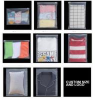 China Custom Matte Frosted PE Biodegradable Zipper Clothing Bags with Logo Printing for T-Shirts and Swimwear for sale