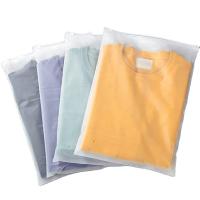 China Custom Frosted PEVA Plastic Zipper Bags for T-Shirt Garment Packaging with Recyclable Materials and Custom Thickness for sale