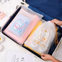 China Thicken Matte PEVA Drawstring Plastic Organizer Bag - Waterproof Clothing Packaging with Custom Branding Options for sale