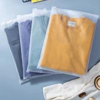 China PEVA Plastic Custom Packaging Zip Bags Frosted Clear Laminated for Garment Protection 650mm Width for sale