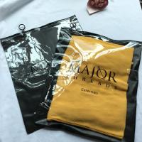 China Custom PVC Ziplock Bags Frosted Recyclable for T-Shirt Clothing Packaging 100pcs for sale