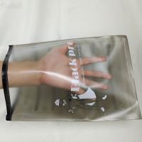 China Custom Black Clothing Zipper Poly Bags 60-200 Micron Thickness with Logo Printing for Hoodie Packaging for sale