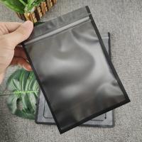 China Biodegradable Frosted PVC EVA Zipper Clothing Bag Black Custom Printed Logo Recyclable Packaging for sale