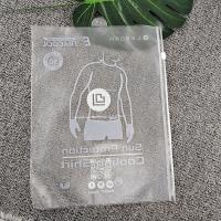 China Biodegradable Frosted PVC EVA Zipper Clothing Bag Black Custom Printed Logo Recyclable Packaging for sale