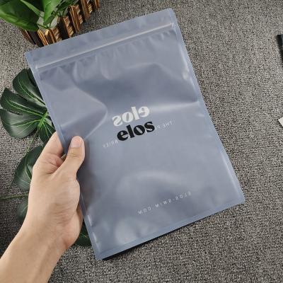 China Custom Frosted PVC Plastic Zipper Bag for T-Shirt Shoes Clothing Packaging 100 Pcs for sale