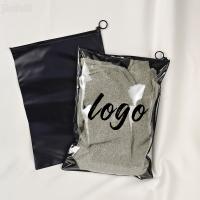China Custom Logo Frosted Ziplock PVC Packaging Bags 100pcs for T-Shirt Clothing for sale