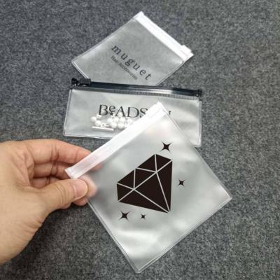 China Custom PVC Transparent Jewelry Pouch Bags with Zipper - 60-200 Micron Thickness, Custom Sizes Available for sale