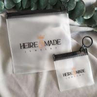 China Custom Printed PVC Jewelry Zipper Bags 60-200 Micron Thickness with Frosted Finish for Earring Packaging for sale