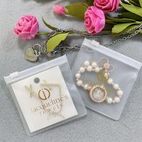 China Custom Printed PVC Jewelry Zipper Bags 60-200 Micron Thickness with Frosted Finish for Earring Packaging for sale