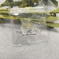 China Custom Logo PVC Zipper Bag 60-200 Micron Thickness for Cosmetic Jewelry Packaging with Screen Printing for sale