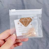 China Custom PVC Zipper Bags for Jewelry & Cosmetics - 60-200 Micron Thickness with Screen Printing Customization for sale