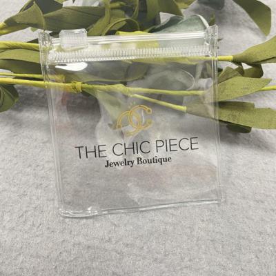 China Custom PVC Jewelry Zipper Bags 60-200 Micron Thickness with Screen Printing for Organized Storage for sale