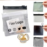 China Custom Printed Frosted PVC Jewelry Zipper Bags 60-200 Micron Thickness Waterproof Storage for Accessories for sale