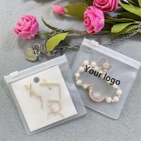China Custom PVC Jewelry Packaging Bags 60-200 Micron Thickness with Vibrant 9-Color Printing and Zipper Closure for sale
