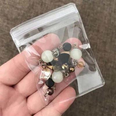 China Custom PVC Zipper Packaging Bags Transparent Self Sealing 60-200 Micron for Jewelry Storage for sale