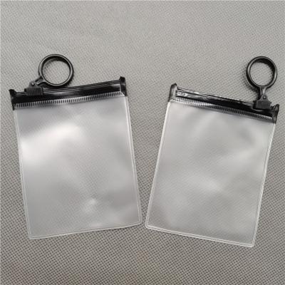 China Custom PVC Plastic Earrings Jewelry Ziplock Bag Transparent with Logo 60-200 Micron for sale