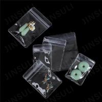 China Custom Logo PVC Transparent Jewelry Zipper Bags 60-200 Micron Waterproof for Earrings Accessory for sale
