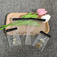 China Custom PVC Frosted Zipper Bags for Jewelry Packaging 60-200 Micron Thickness for sale