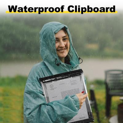 China PVC Plastic Waterproof Clipboard 12.5×9 Inches with 5kg Load Capacity for Outdoor Professional Use for sale