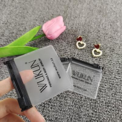 China Custom PVC Jewelry Zipper Bags with Logo - 0.2mm Thickness Frosted Translucent Custom Sizes for sale