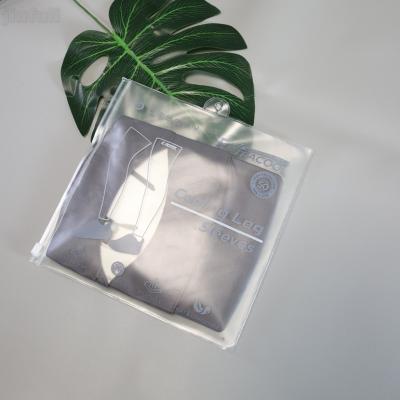 China Custom Printed Frosted Clear Zipper Plastic Bag 0.2-0.4mm Thickness for Clothing Storage for sale