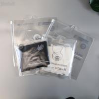China Custom Printed Frosted Clear Zipper Plastic Bag 0.2-0.4mm Thickness for Clothing Storage for sale
